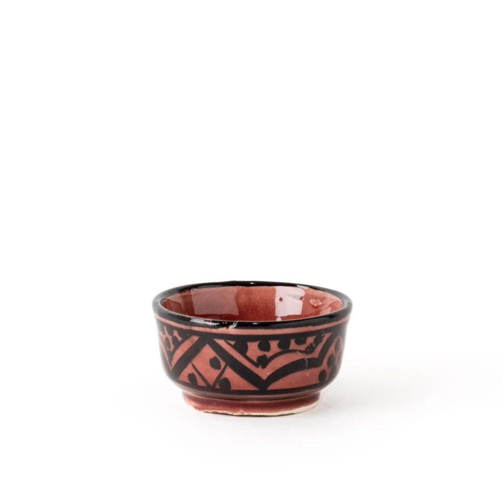 Handcrafted Moroccan Pottery Bowl – Elegant Design - Tresors El Mamoun