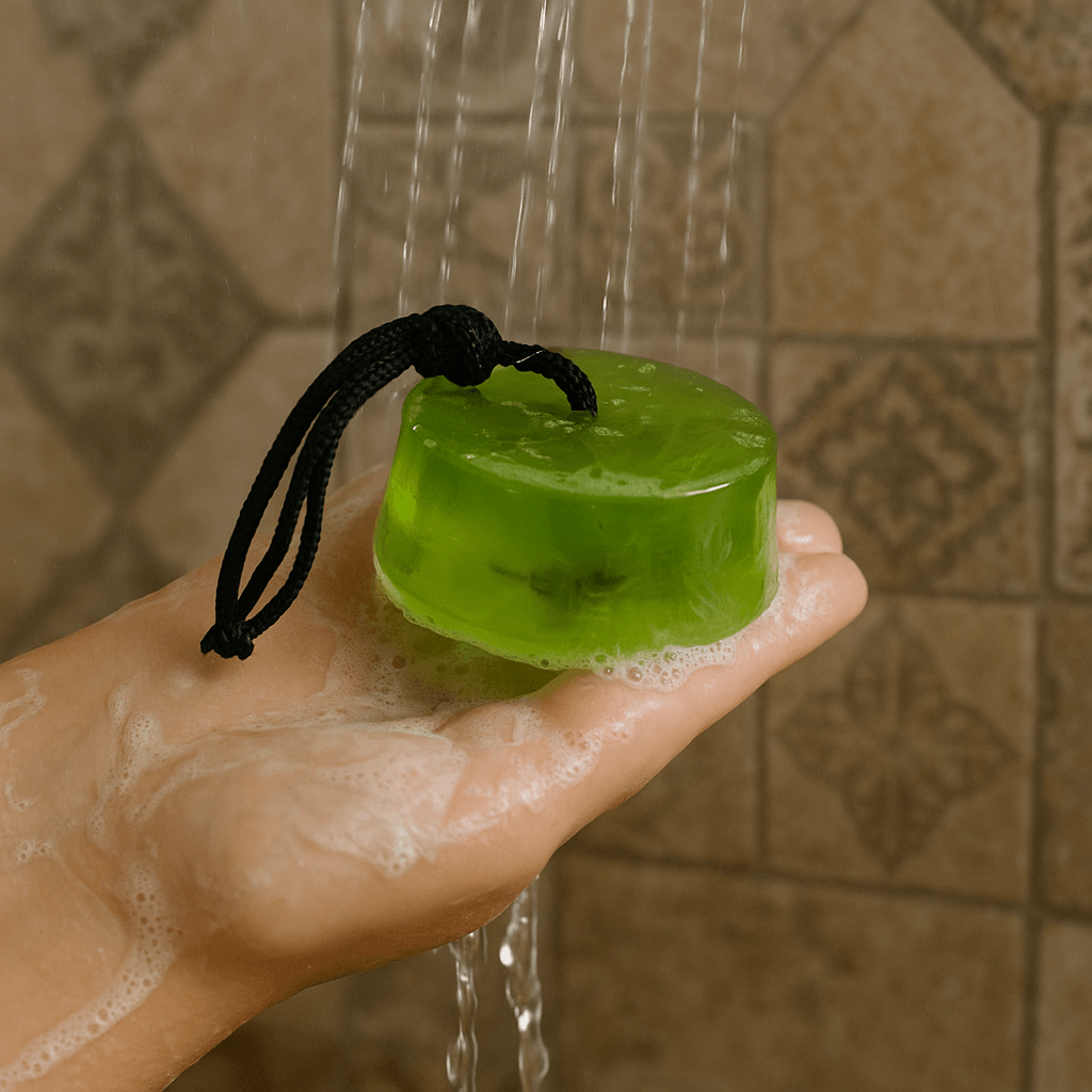 Glycerin & Verbena Soap Bar with Hanging Cord - Tresors El Mamoun