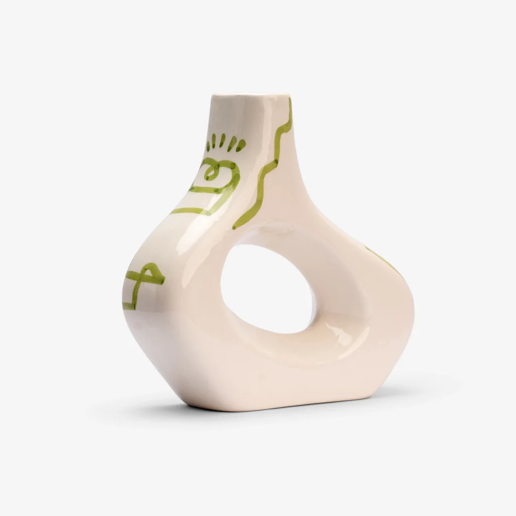 Cream Ceramic Vase with Sculptural Cut-Out – Handmade Modern Pottery ...